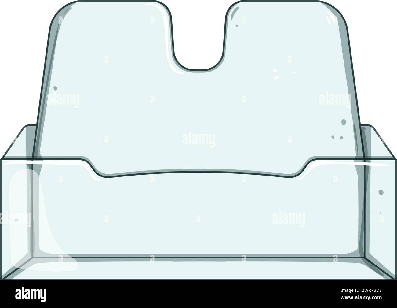 mockup business card holder cartoon vector illustration Stock Vector ...