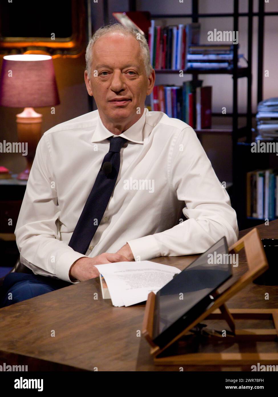 Rome, Italy. 11th Mar, 2024. Rome, TV show "La Confessione". In the ...