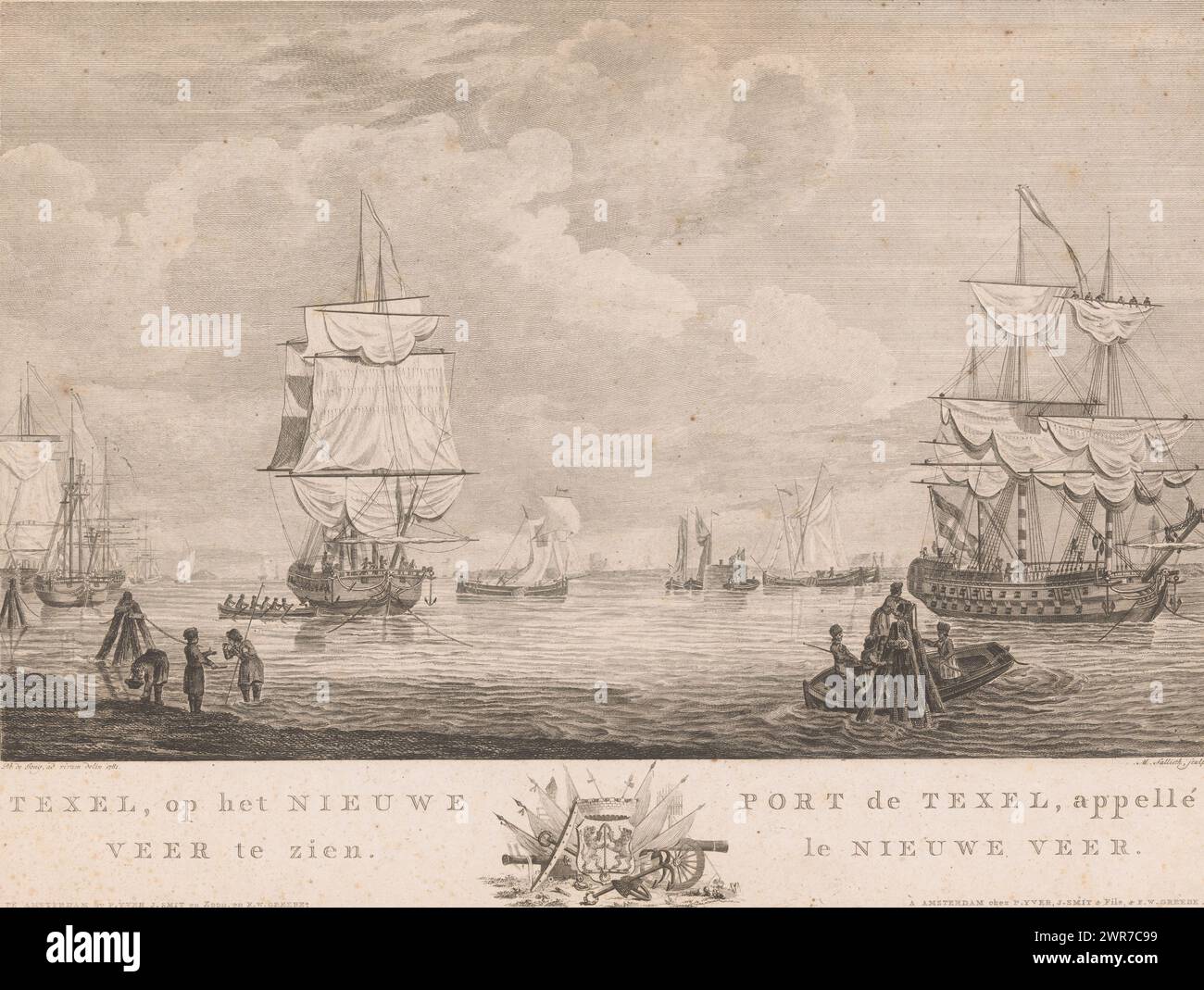 View of Texel at the Nieuwe Veer, Texel, seen on the Nieuwe Veer / Port ...