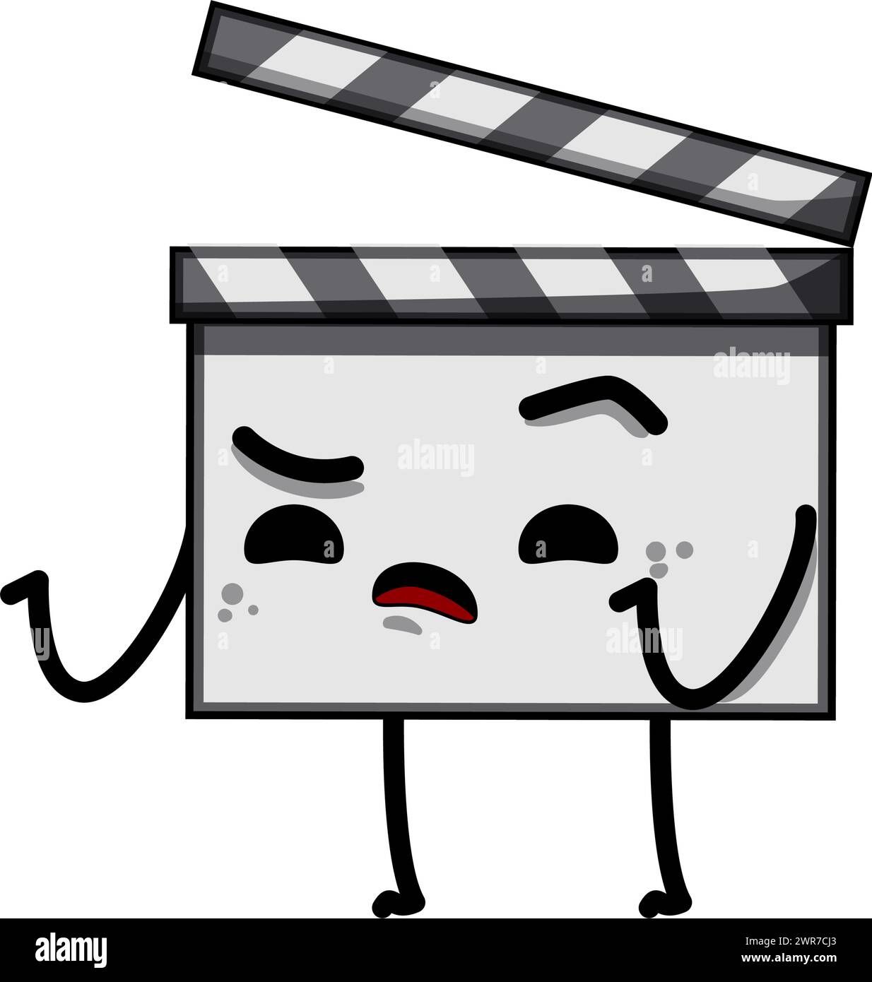 film clapper board character cartoon vector illustration Stock Vector ...
