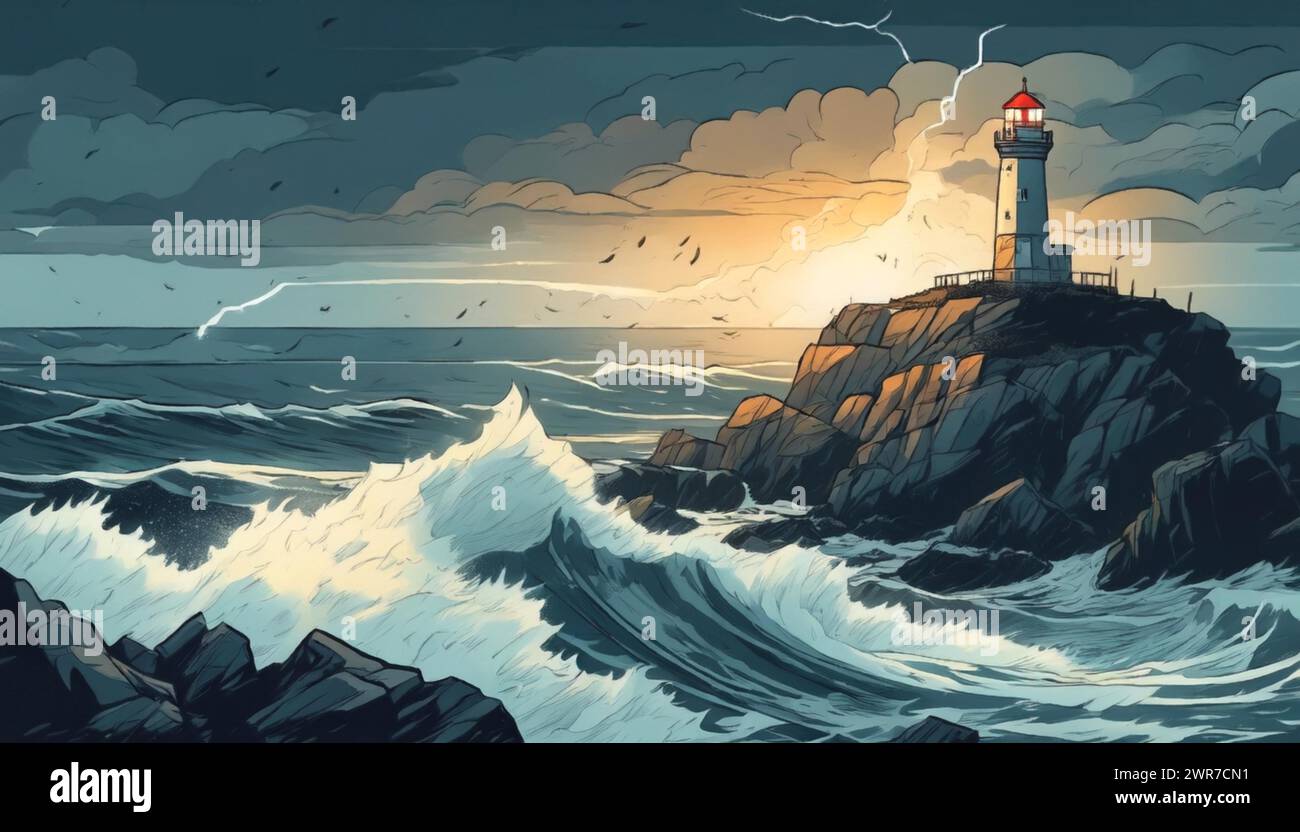 Violent waves Stock Vector Images - Alamy