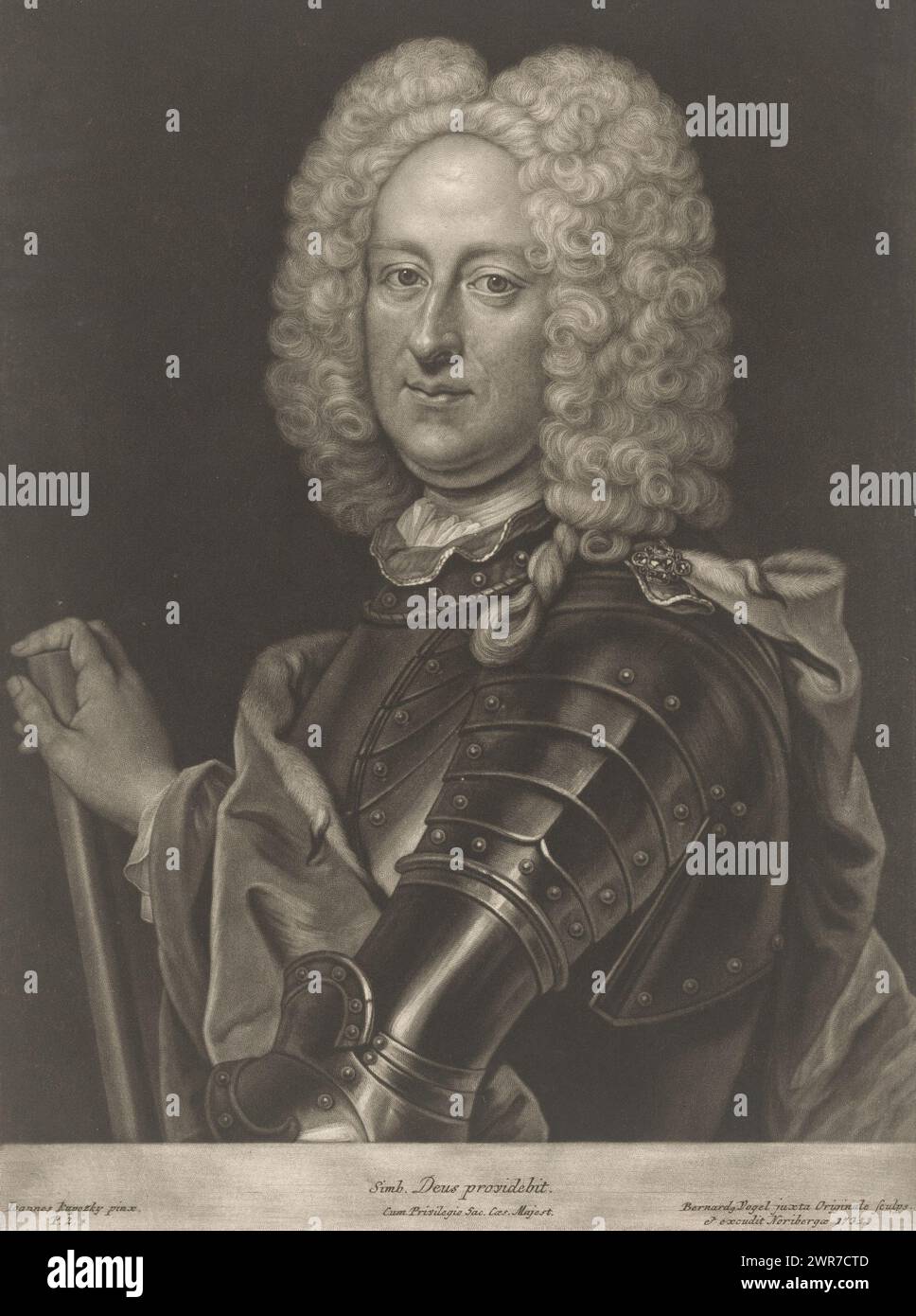 Portrait of Christian, Graf Witt, print maker: Bernhard Vogel, after ...