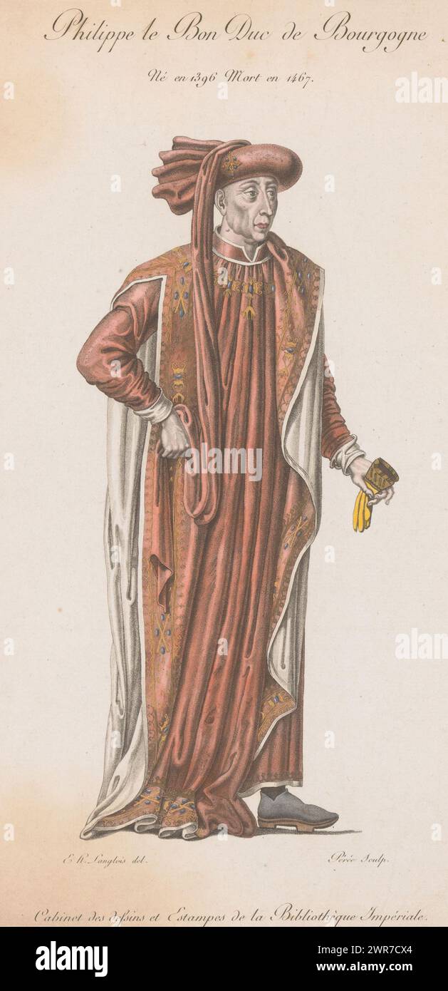 Portrait of Philip the Good, Philippe le Bon Duc de Bourgogne (title on ...