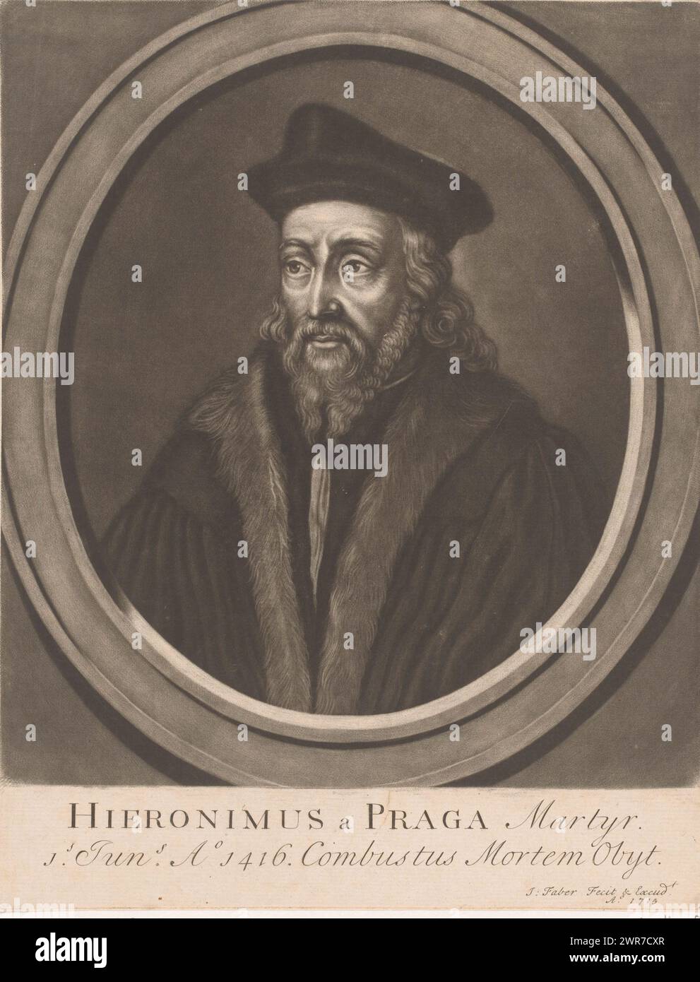 Portrait of Hieronymus of Prague, Hieronymus a Praga (title on object ...