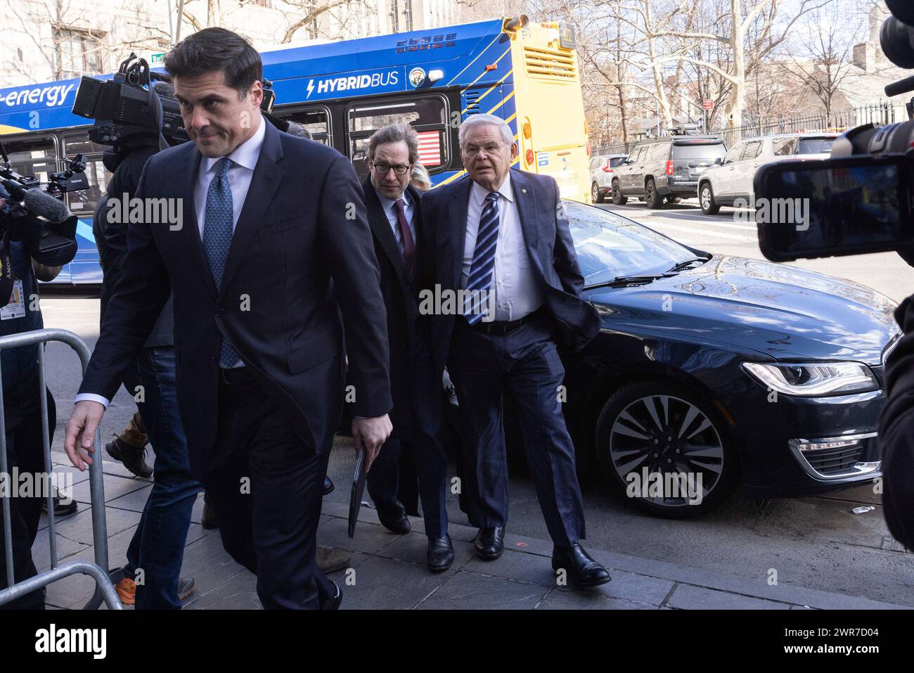 Sen. Bob Menendez, D-N.J., arrives at Manhattan federal court, Monday ...