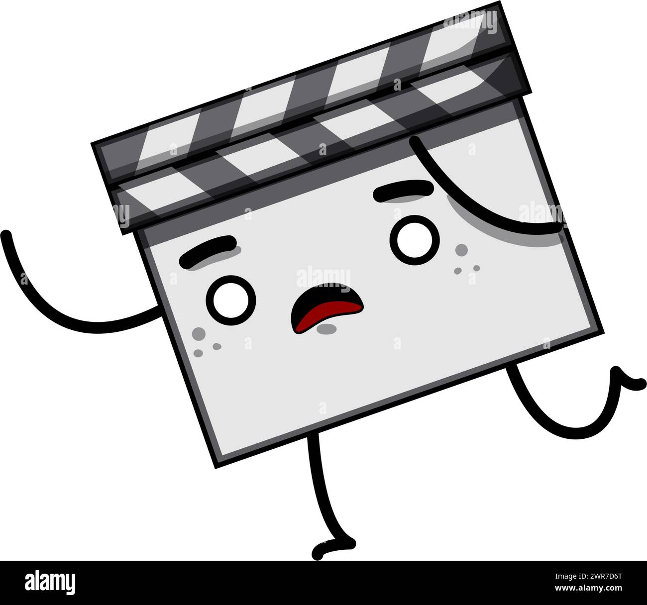 movie clapper board character cartoon vector illustration Stock Vector ...