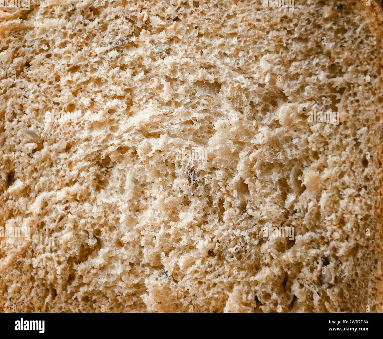 Fresh homemade Whole grain wheat bread. Bread texture. Traditional ...