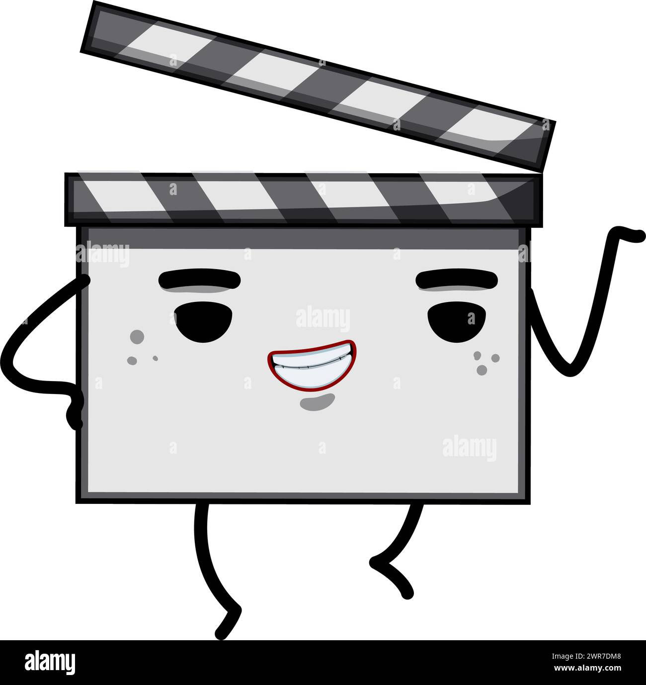 hollywood clapper board character cartoon vector illustration Stock ...