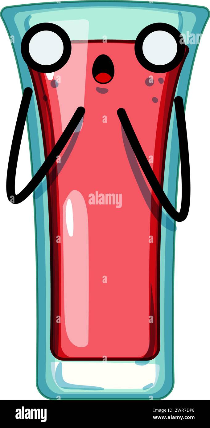 retro cocktail character cartoon vector illustration Stock Vector Image ...