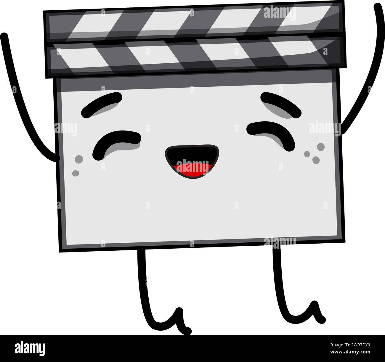 take clapper board character cartoon vector illustration Stock Vector ...