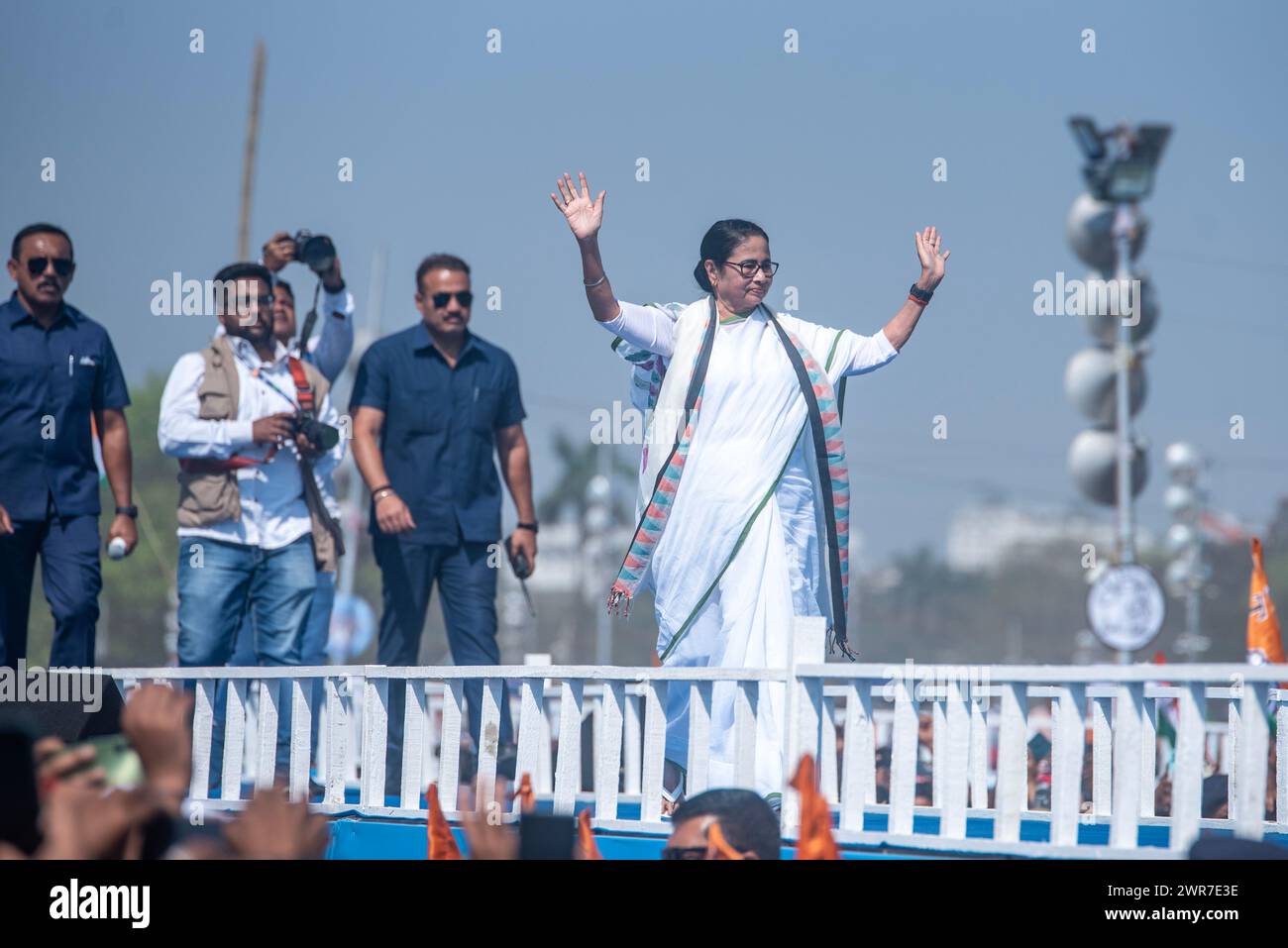 Kolkata, India. 10th Mar, 2024. Trinamool Congress launches Lok Sabha poll campaign with mega ...