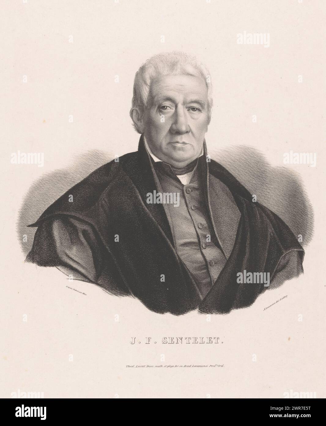 Portrait of Jean Ferdinand Sentelet, J.F. Sentelet (title on object ...