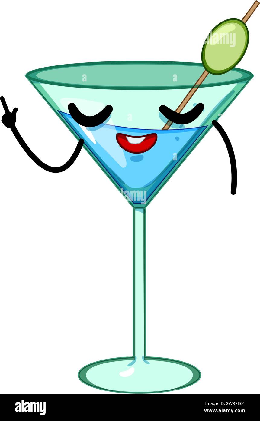hand cocktail character cartoon vector illustration Stock Vector Image ...