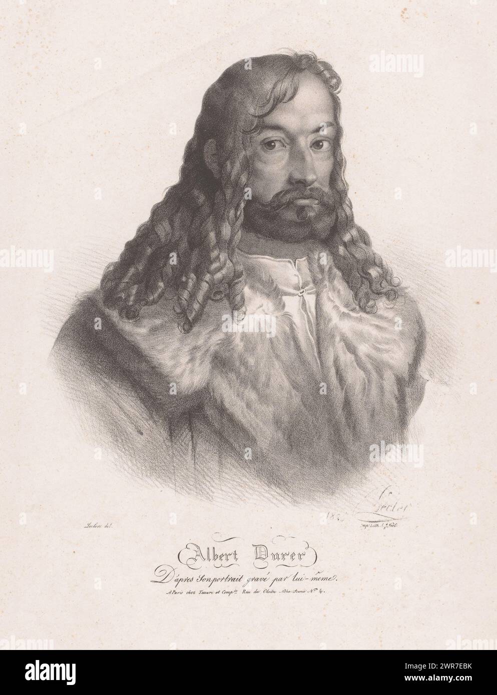 Portrait of Albrecht Dürer, Albert Durer (title on object), print maker ...