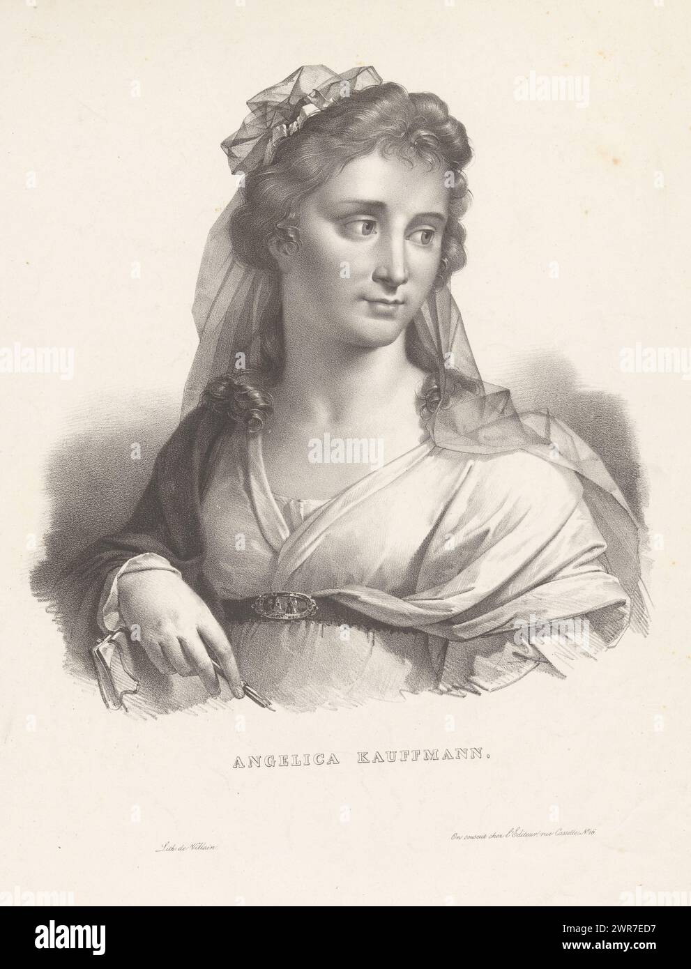 Portrait of Angelica Kauffmann, Angelica Kauffmann (title on object ...