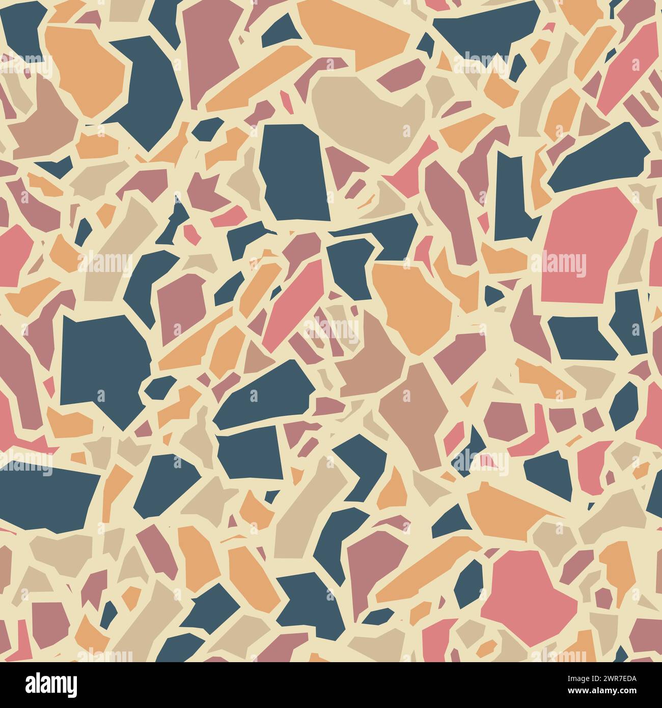 Terrazzo imitation seamless pattern. Realistic marble texture with stone fragments Stock Vector ...