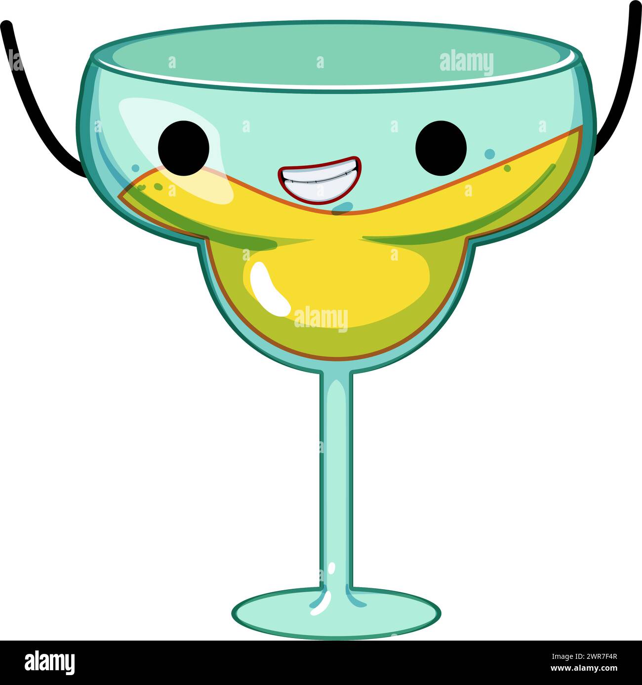 party cocktail character cartoon vector illustration Stock Vector Image ...