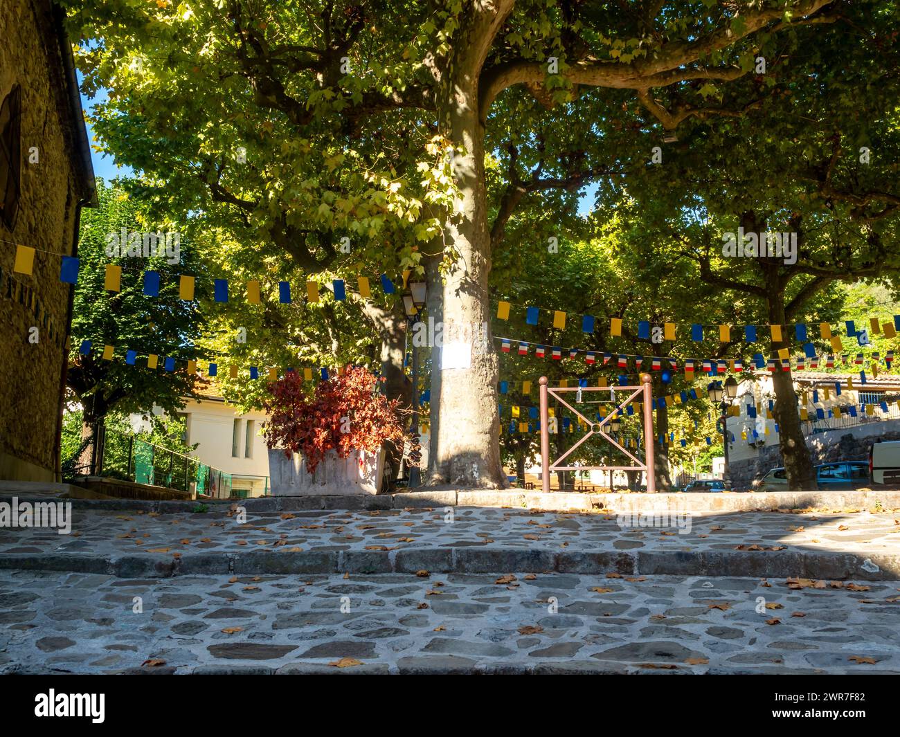 street in little village in the Southern Alps in France Stock Photo - Alamy