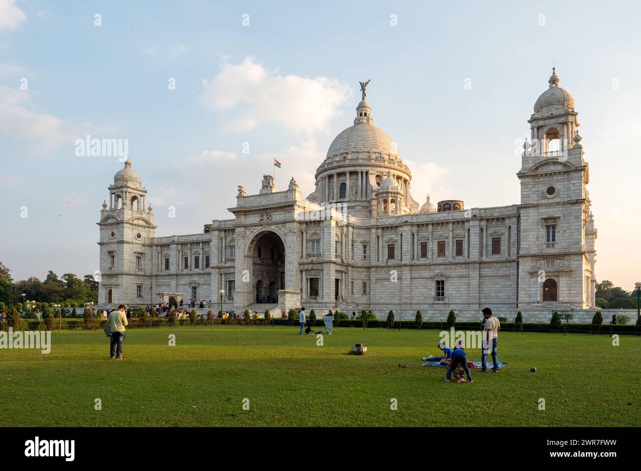The Victoria Memorial is a large marble monument dedicated to Queen ...