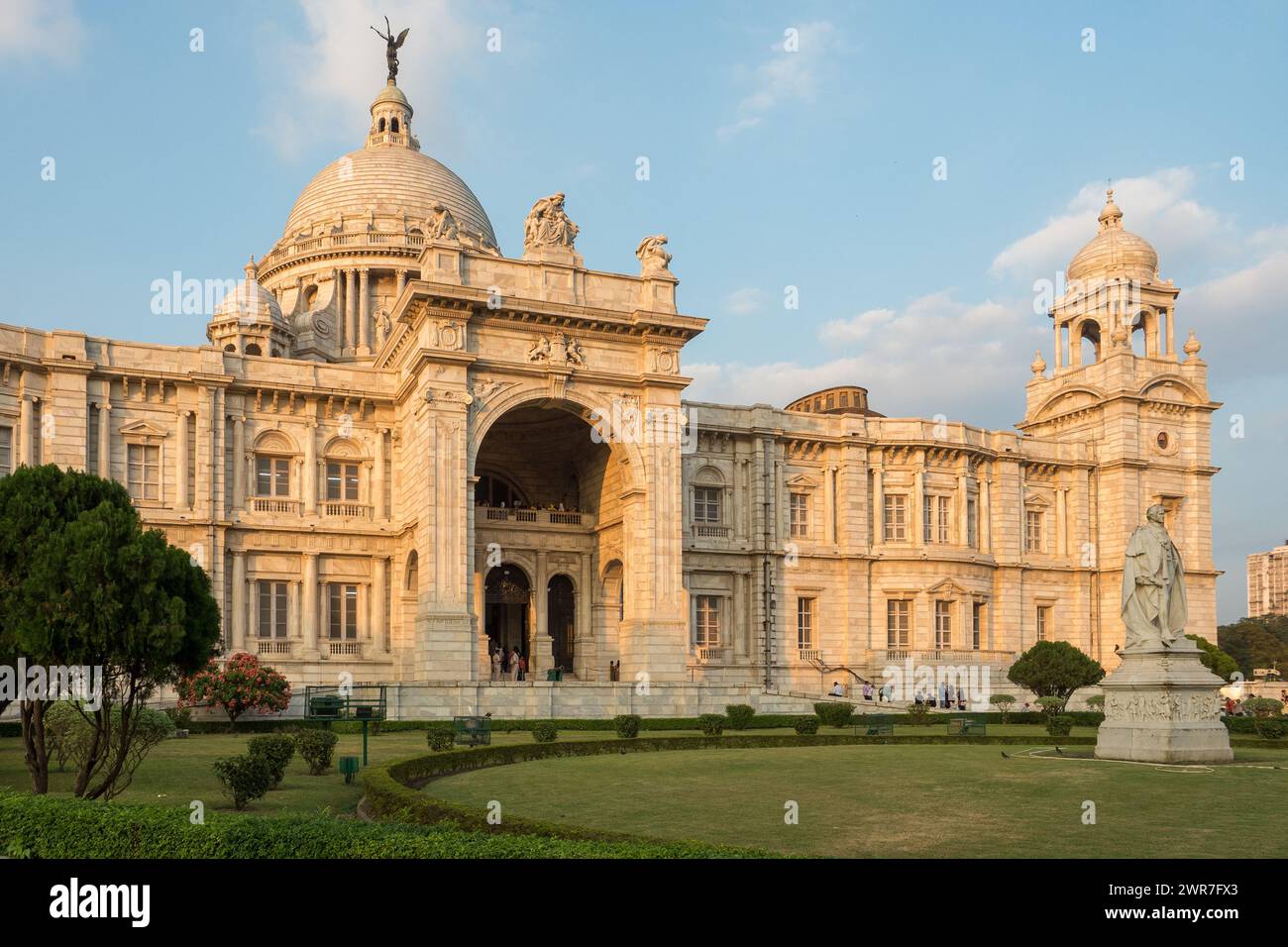 The Victoria Memorial is a large marble monument dedicated to Queen ...