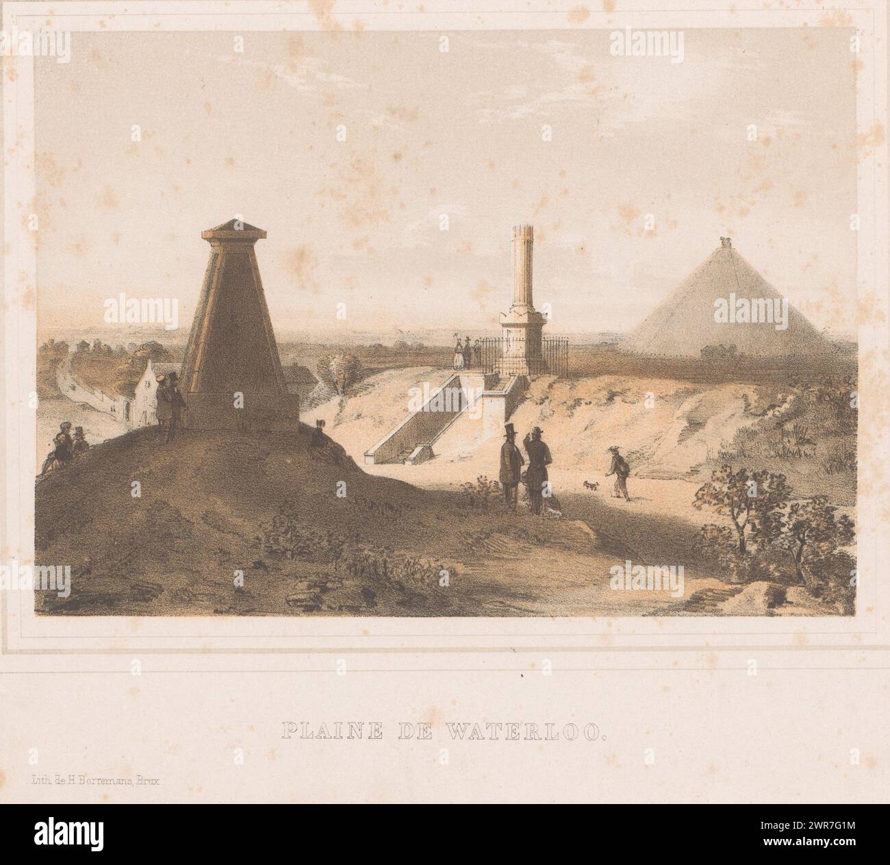 Plain of Waterloo, Plaine de Waterloo (title on object), On top of the ...