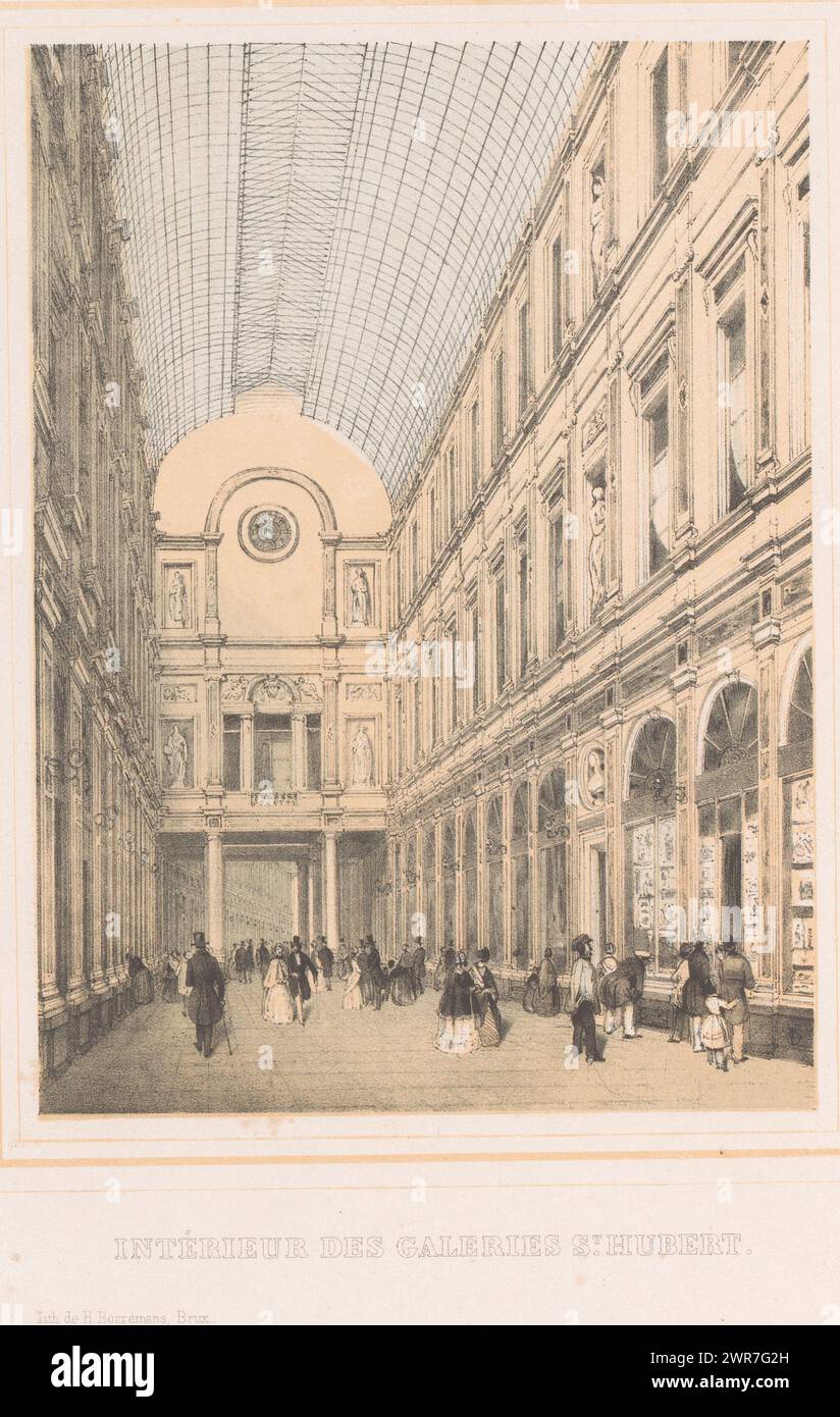 Interior of the royal St. Hubert galleries in Brussels, Intérieur des ...