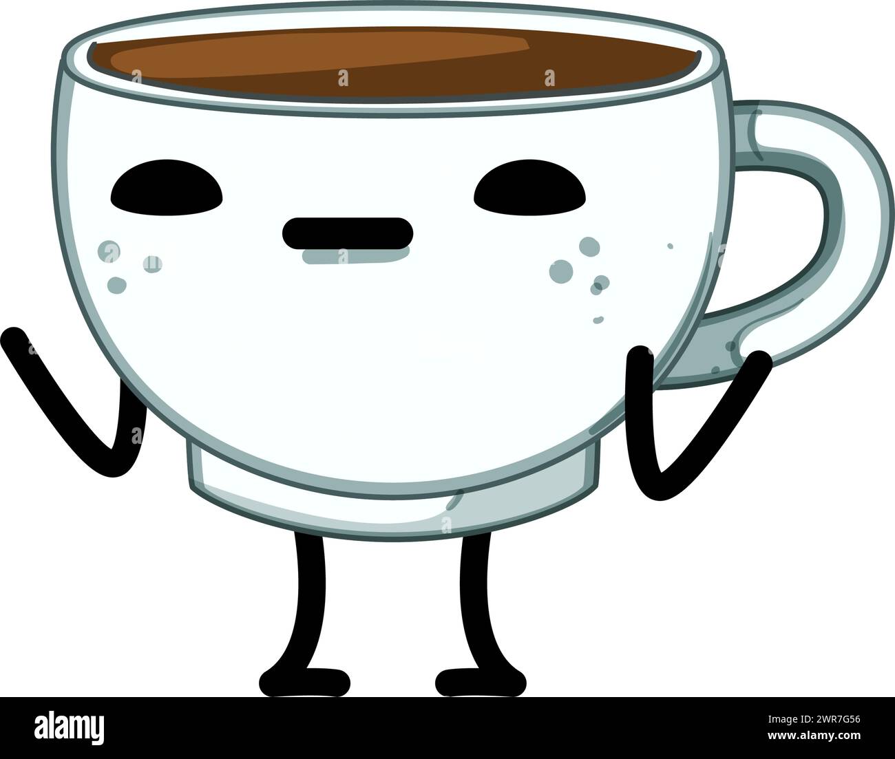 love coffee mug character cartoon vector illustration Stock Vector ...
