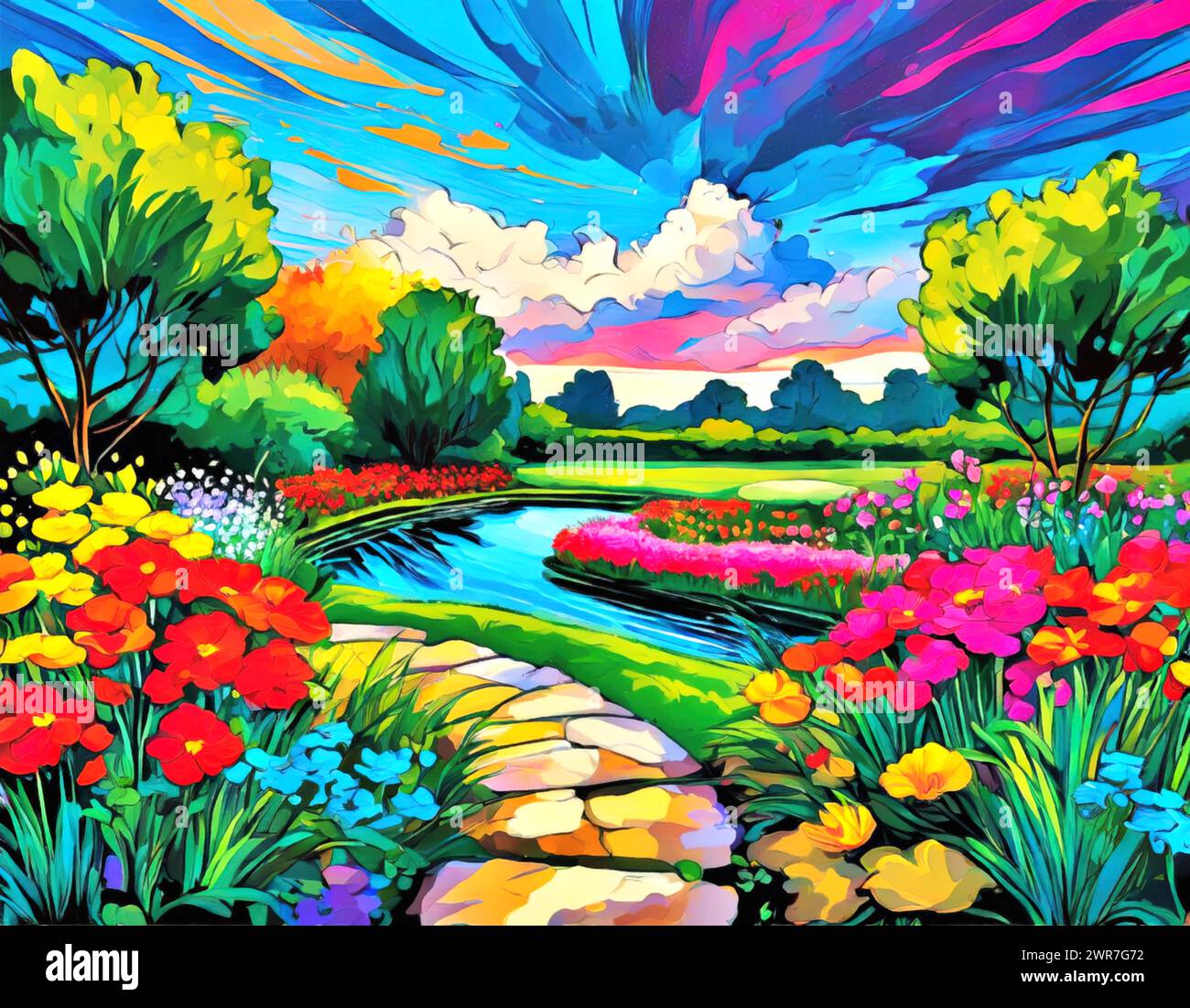 Nature's Symphony: The vibrant tapestry of nature's delight painted in ...