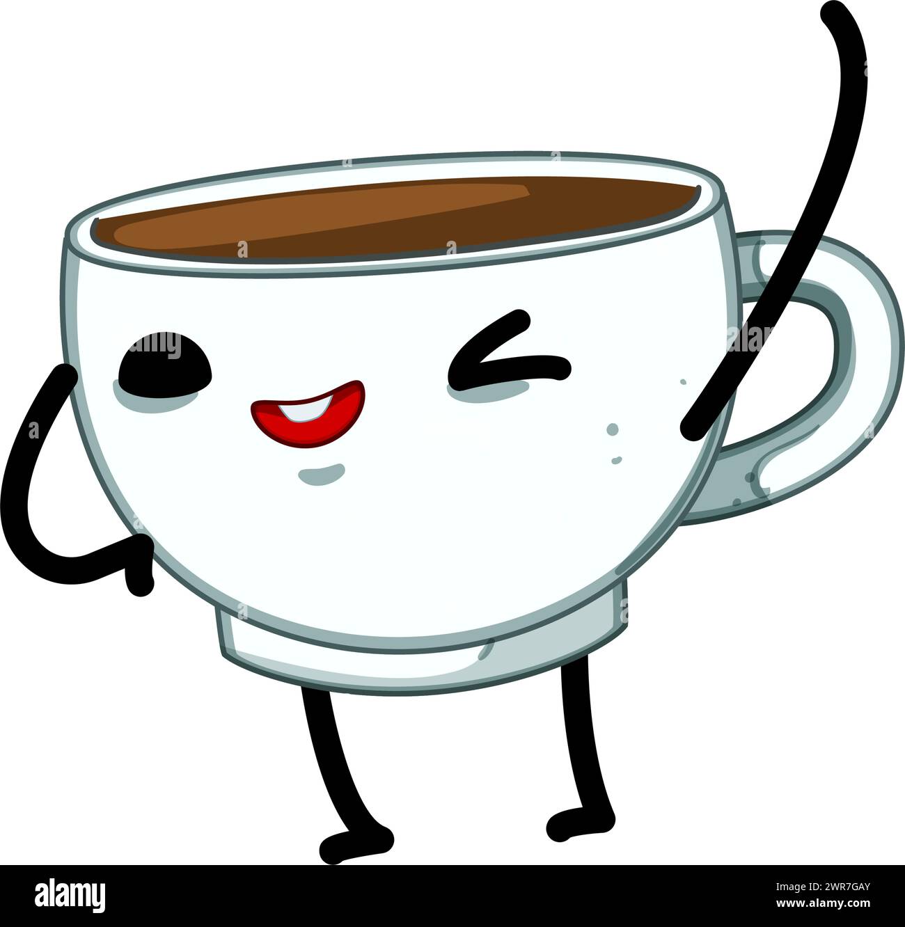 dessert coffee mug character cartoon vector illustration Stock Vector ...