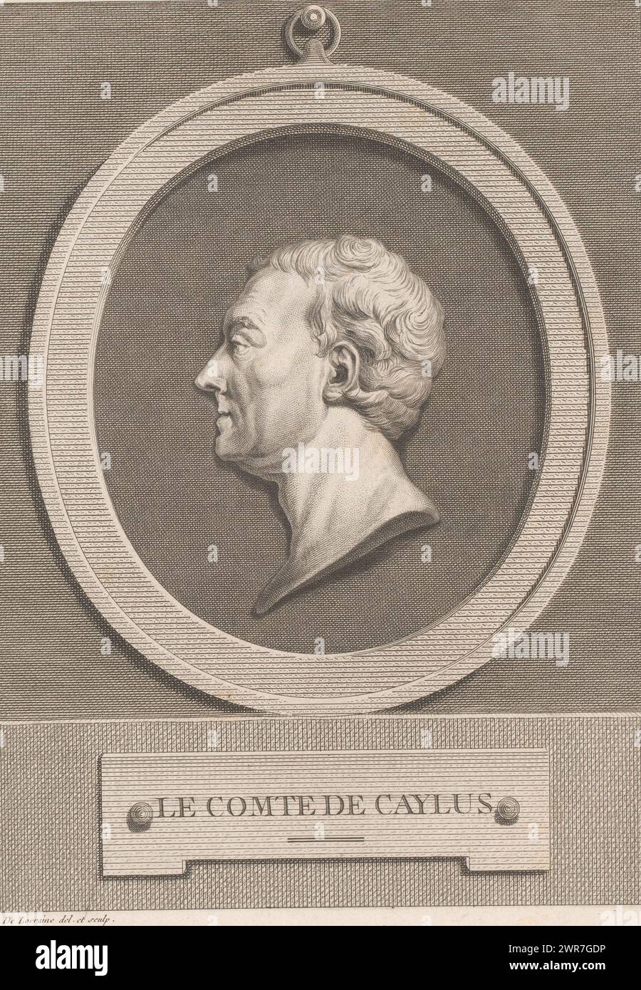 Portrait of Anne Claude de Caylus, Le comte de Caylus (title on object ...
