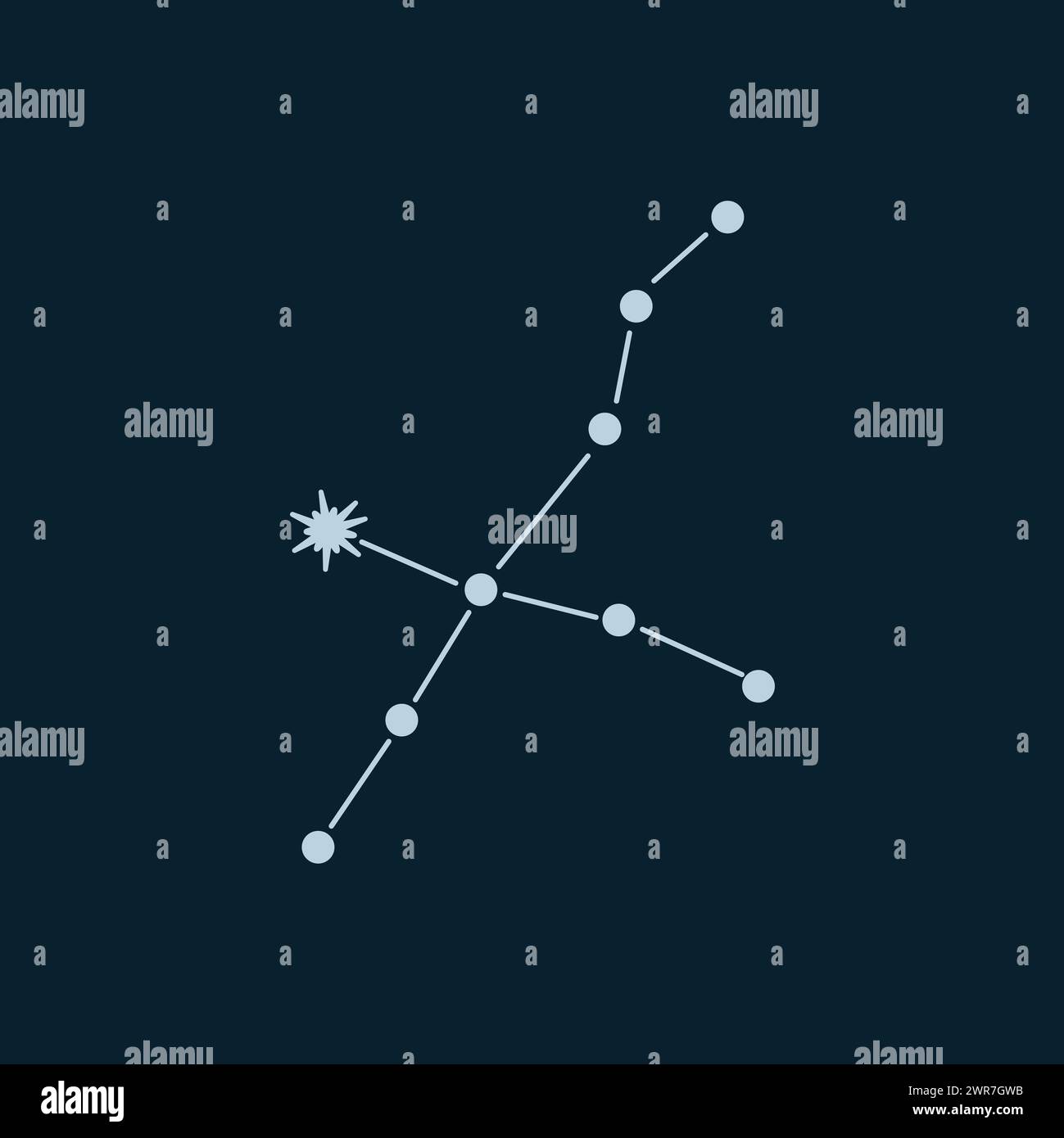 constellation Cygnus. Vector illustration Stock Photo - Alamy