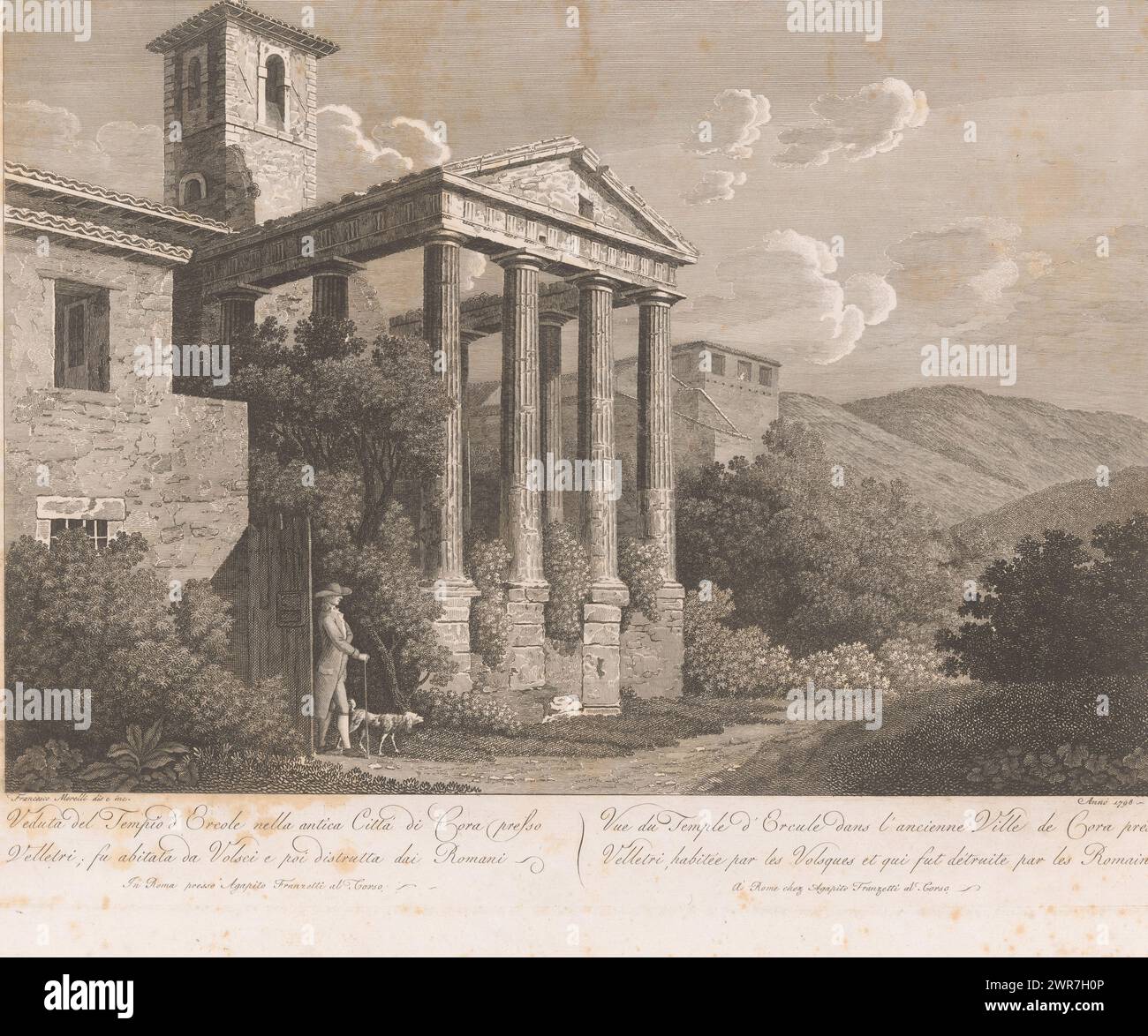 View of the Temple of Hercules at Cori near Velletri, Views of Rome ...