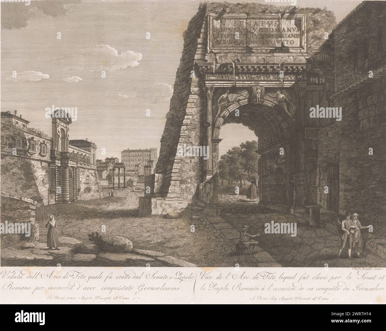 View of the Arch of Titus, Views of Rome (series title), print maker ...