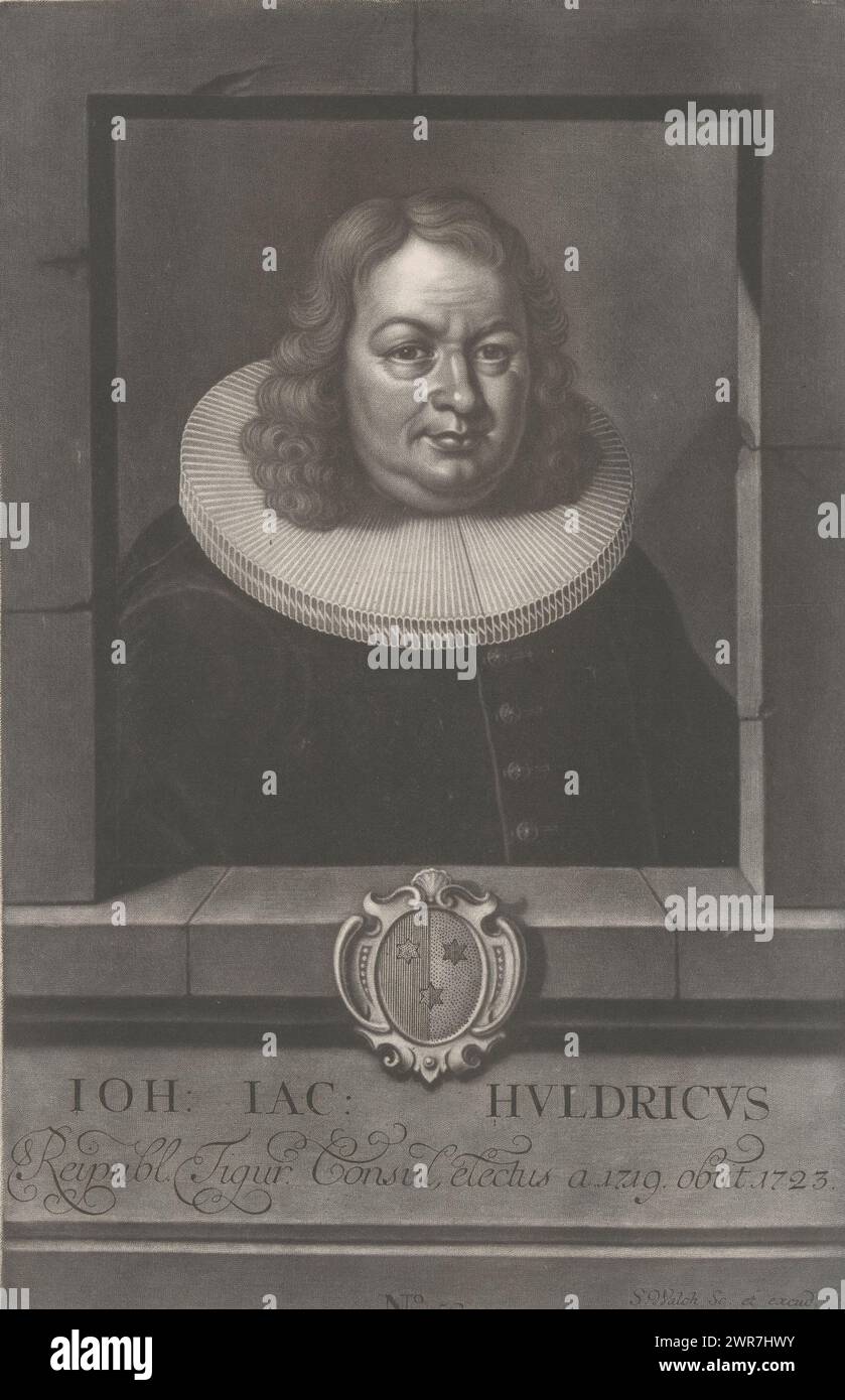 Portrait of Hans Jakob Ulrich, print maker: Sebastian Walch, publisher ...