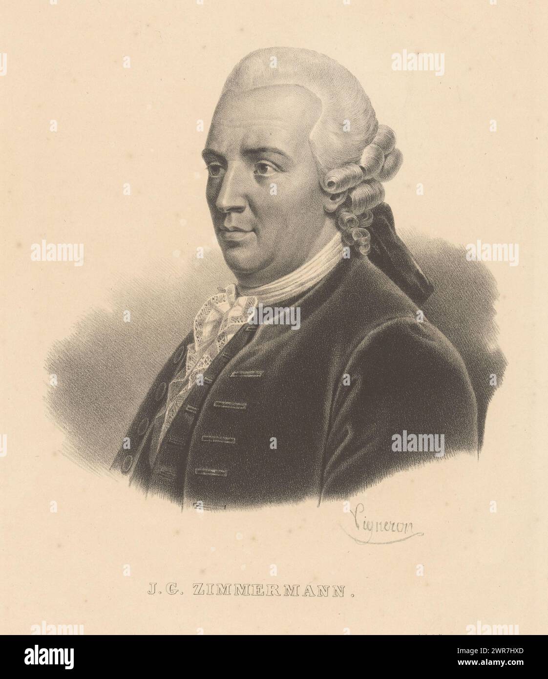 Portrait johann georg zimmermann hi-res stock photography and images ...