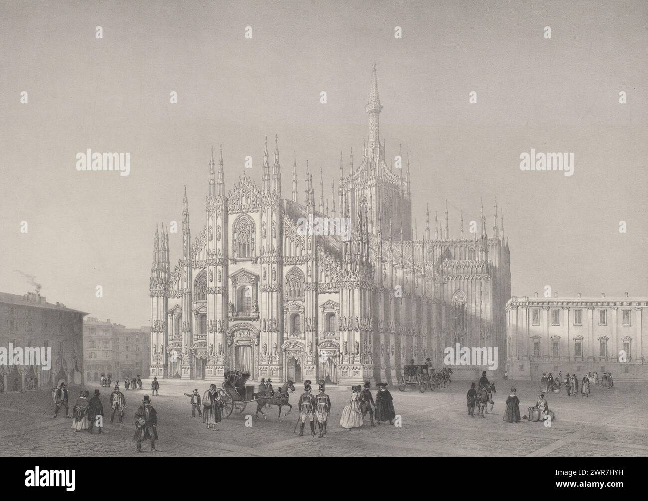 Cathedral of Milan, Milan, vue de la cathédrale (title on object ...