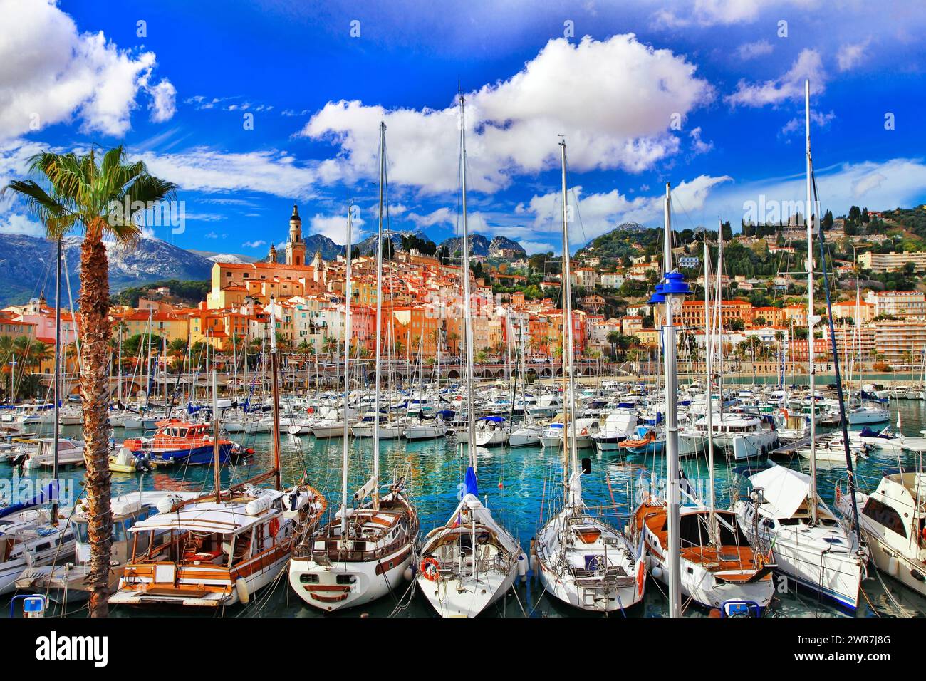 Menton, France: The Pearl of the French Riviera. colorful town - luxury ...