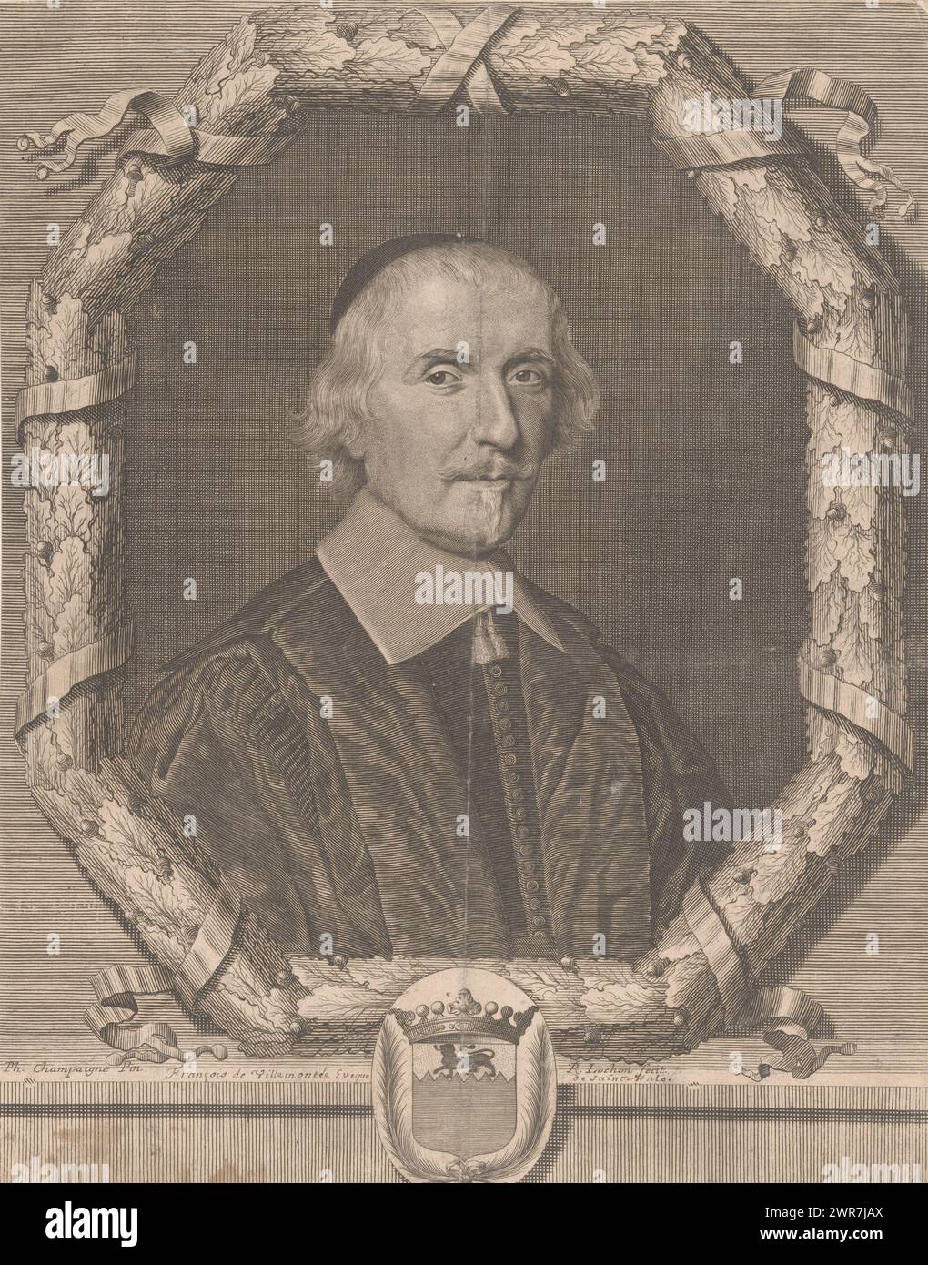 Portrait of François de Villemontée, print maker: René Lochon, after ...