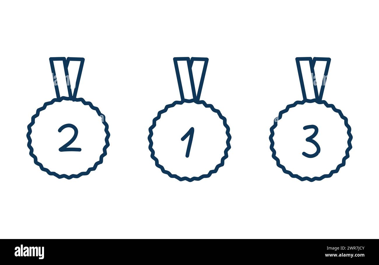 Award doodle hand drawn set medals. Winner award champion medal. Vector ... Award doodle hand drawn set medals. Winner award champion medal. Vector ...