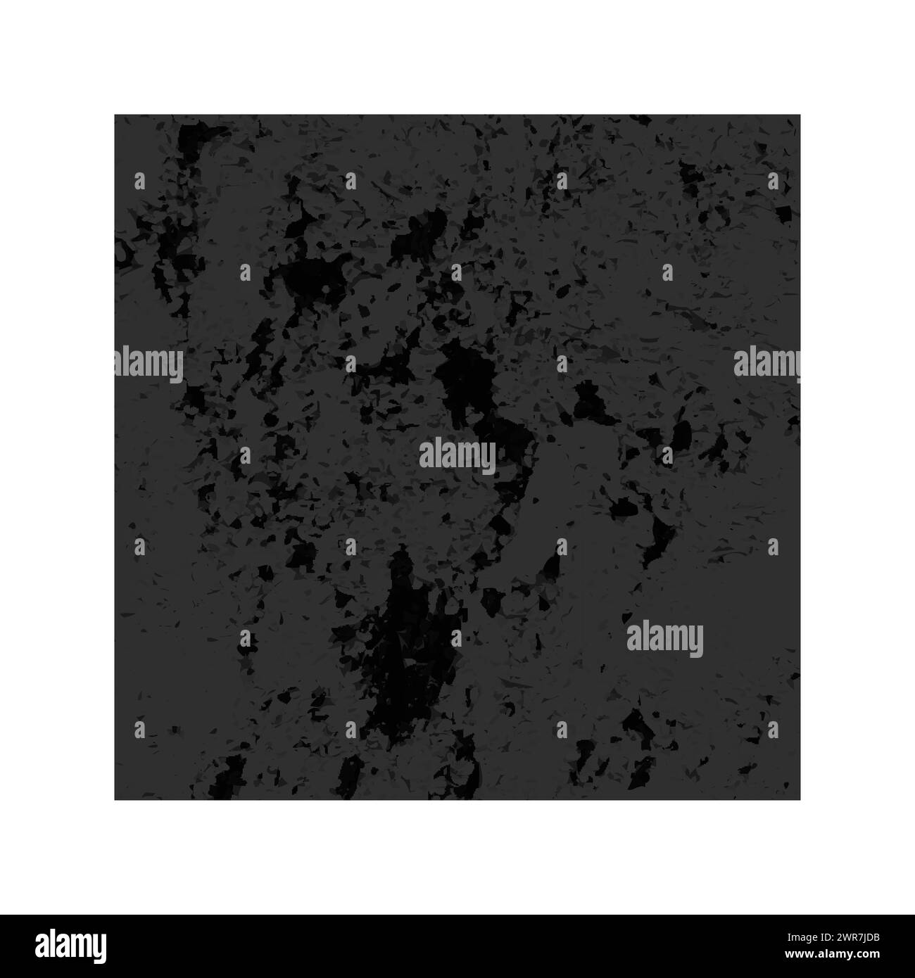 Scratched square. Dark figure with distressed grunge texture isolated ...