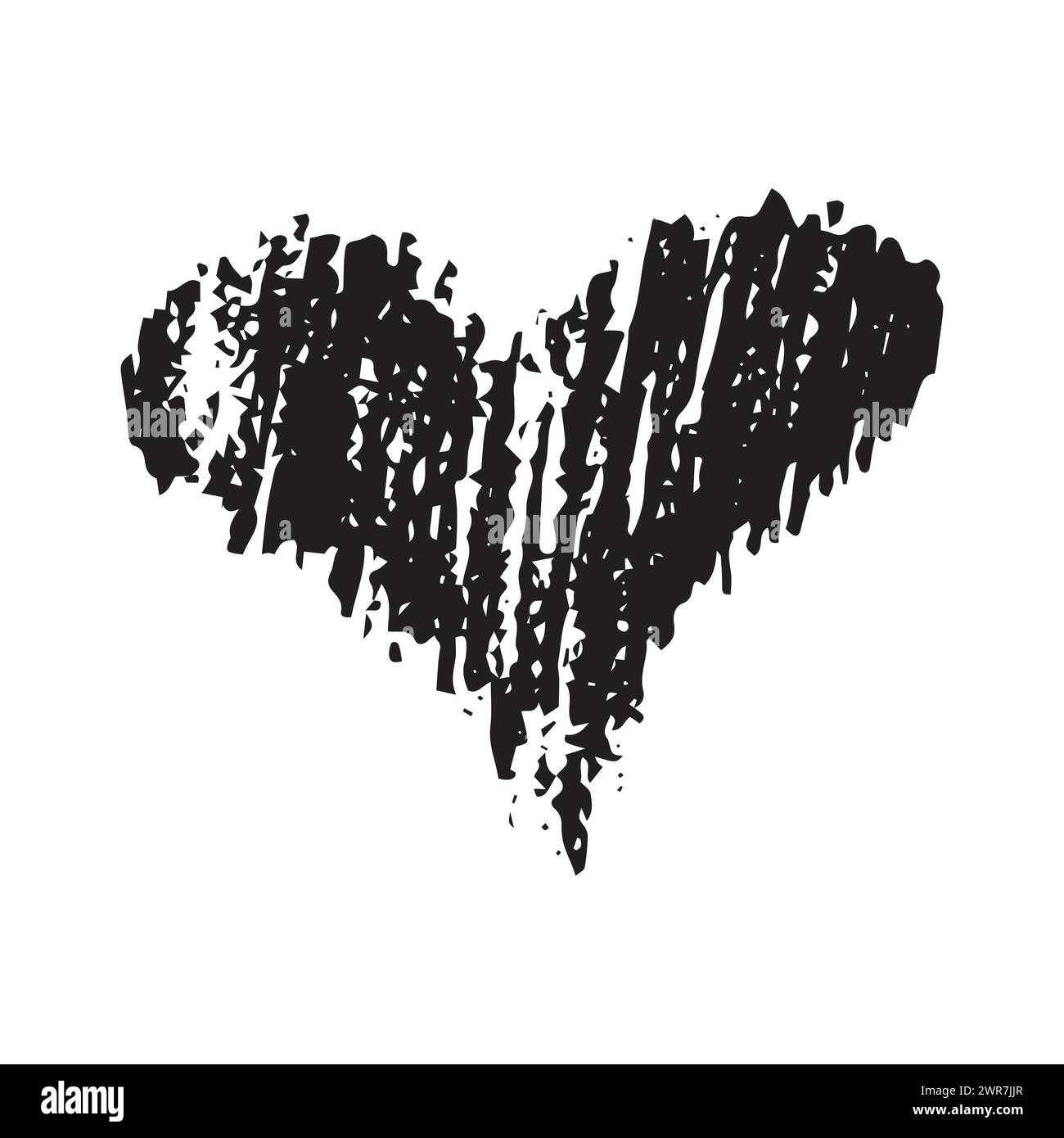 Sketch Scribble Heart. Hand drawn Pencil Scribble Hearts. Vector ...