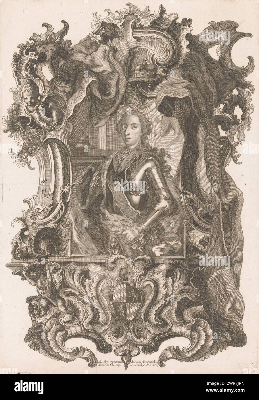 Portrait of German Emperor Charles VII Albert, print maker: Joseph ...