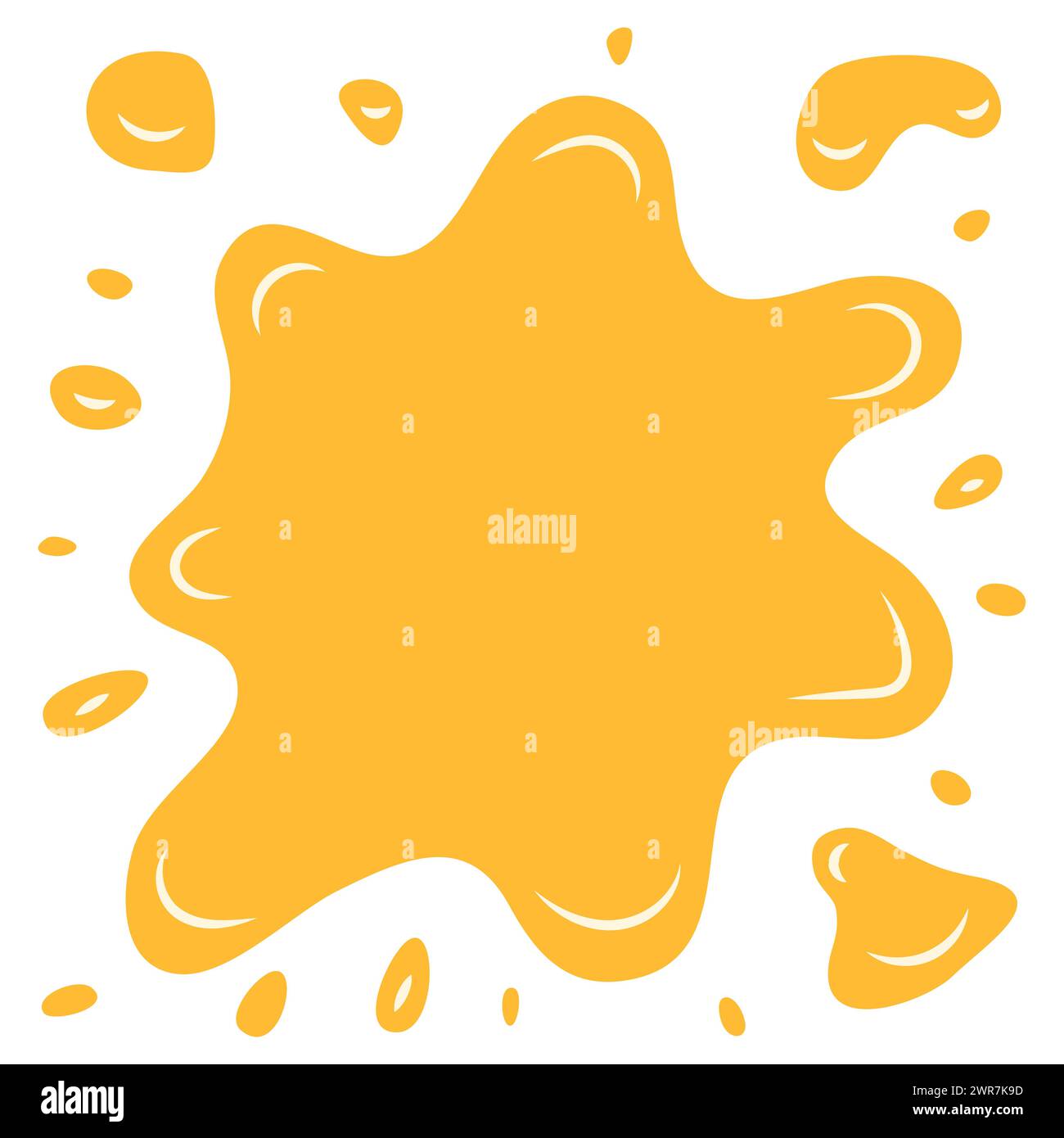 Yellow splash on a white background. Vector illustration Stock Vector ...