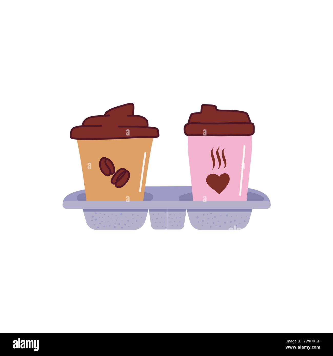 Coffee delivery services. Takeaway beverage, online ordering hot and ...