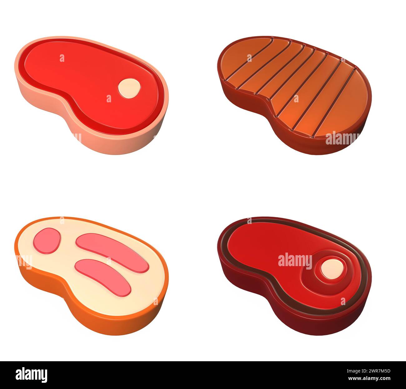 Cartoon beef steaks grilled steak hi-res stock photography and images ...