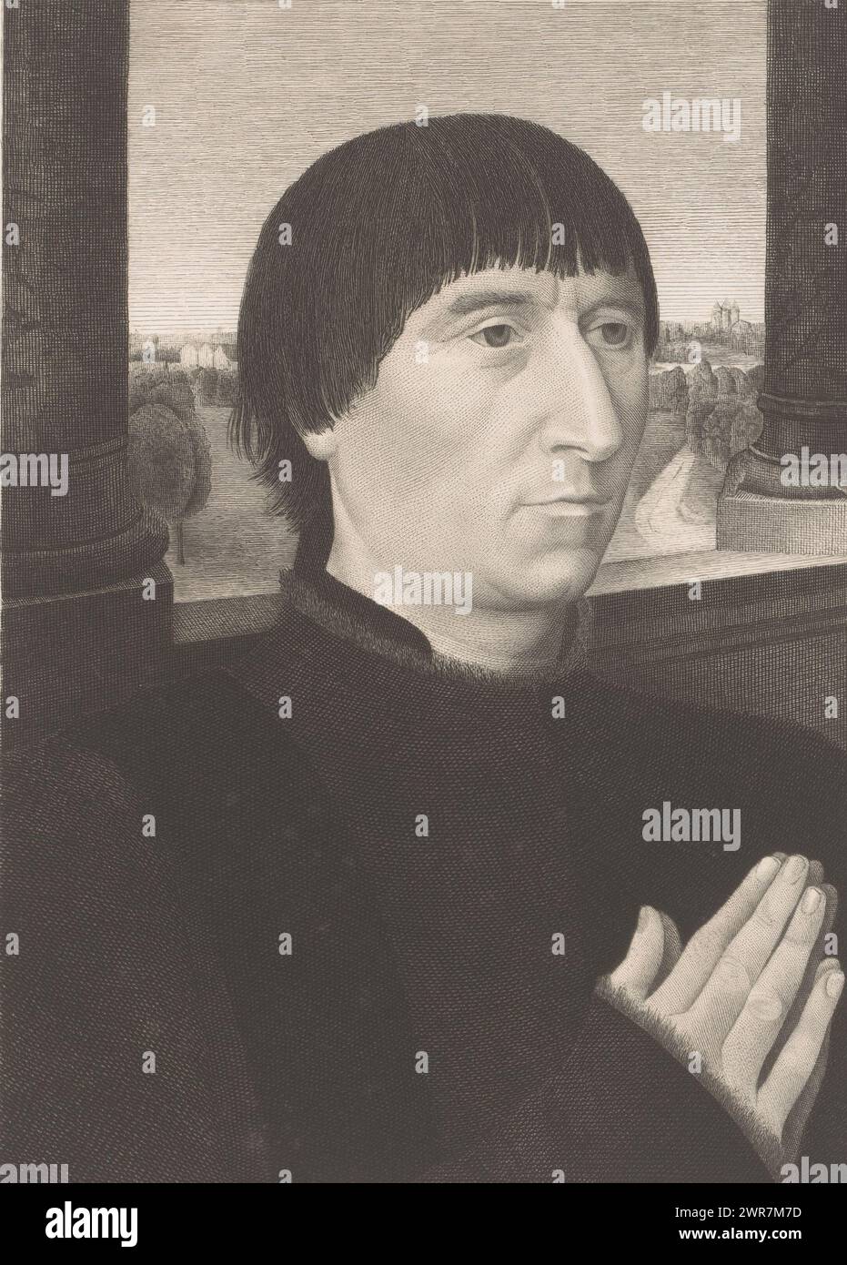 Donor portrait of Willem Moreel, print maker: Joseph Dujardin, (signed ...