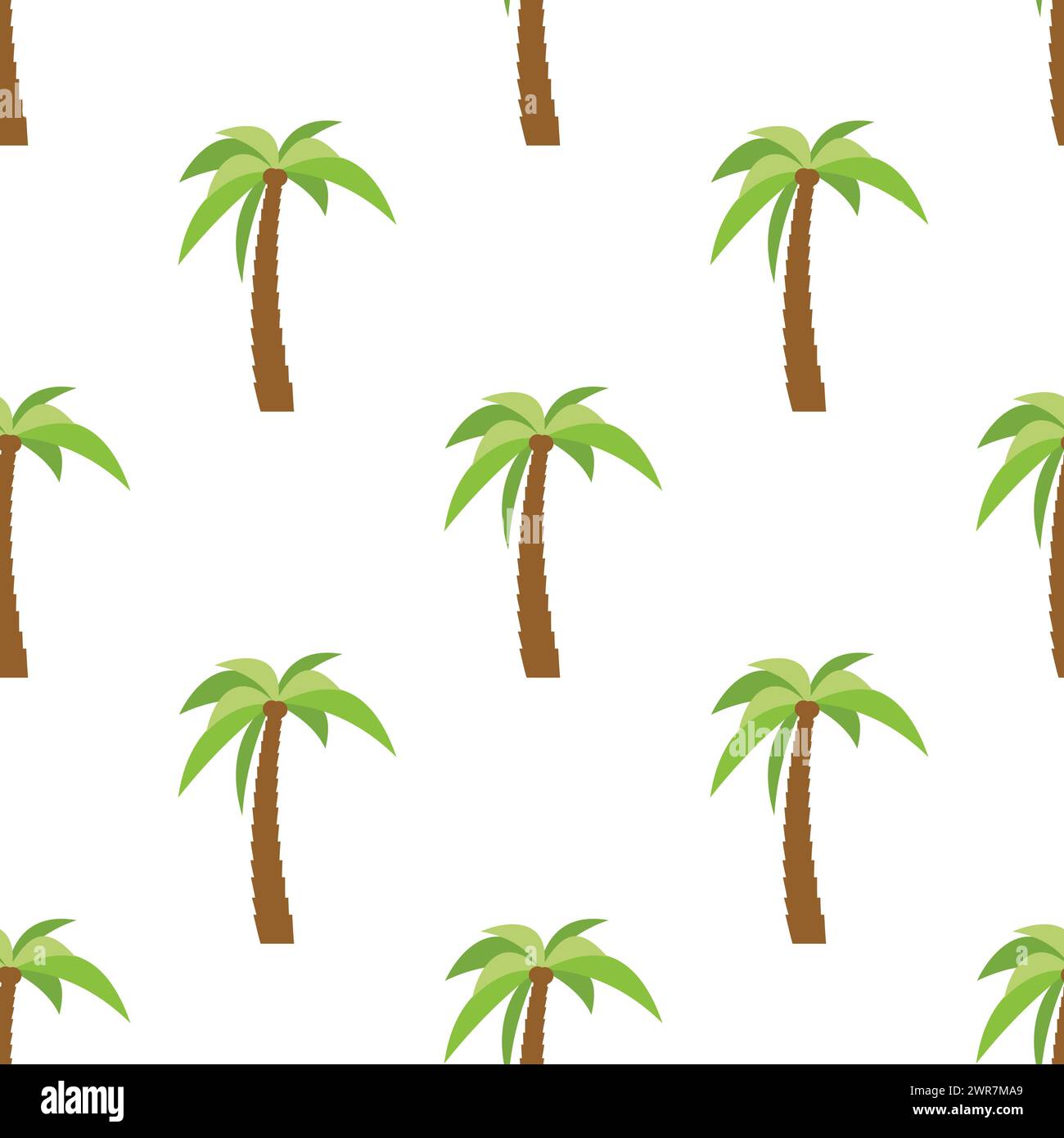 Seamless Pattern with palm trees. Colorful summer background. Vector ...