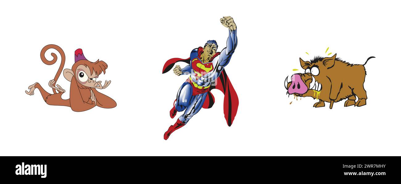 Superman flying icon vector vectors hi-res stock photography and images ...