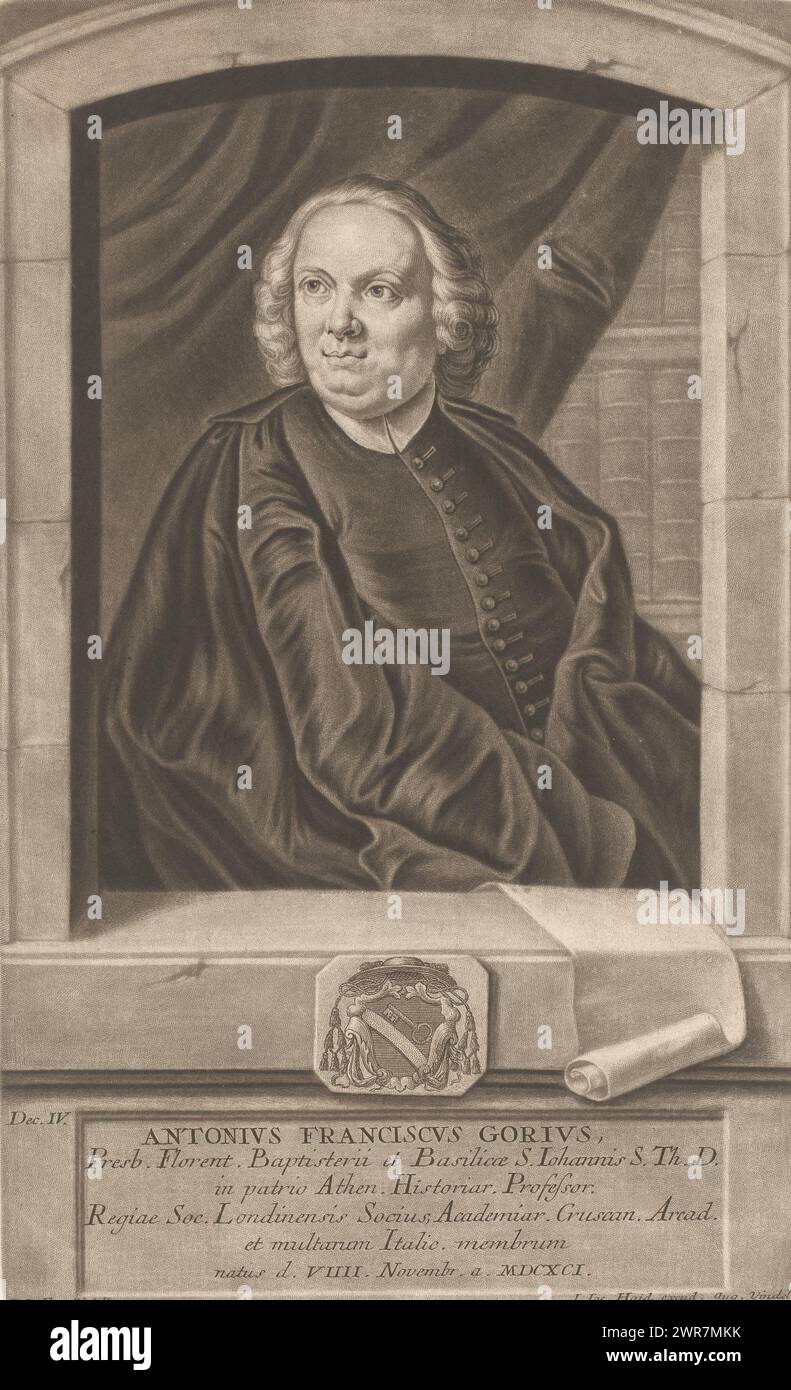 Portrait of Antonio Francesco Gori, with caption in Latin., print maker ...