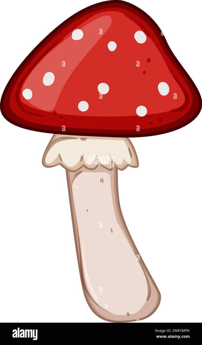 toadstool fly agaric cartoon vector illustration Stock Vector Image ...